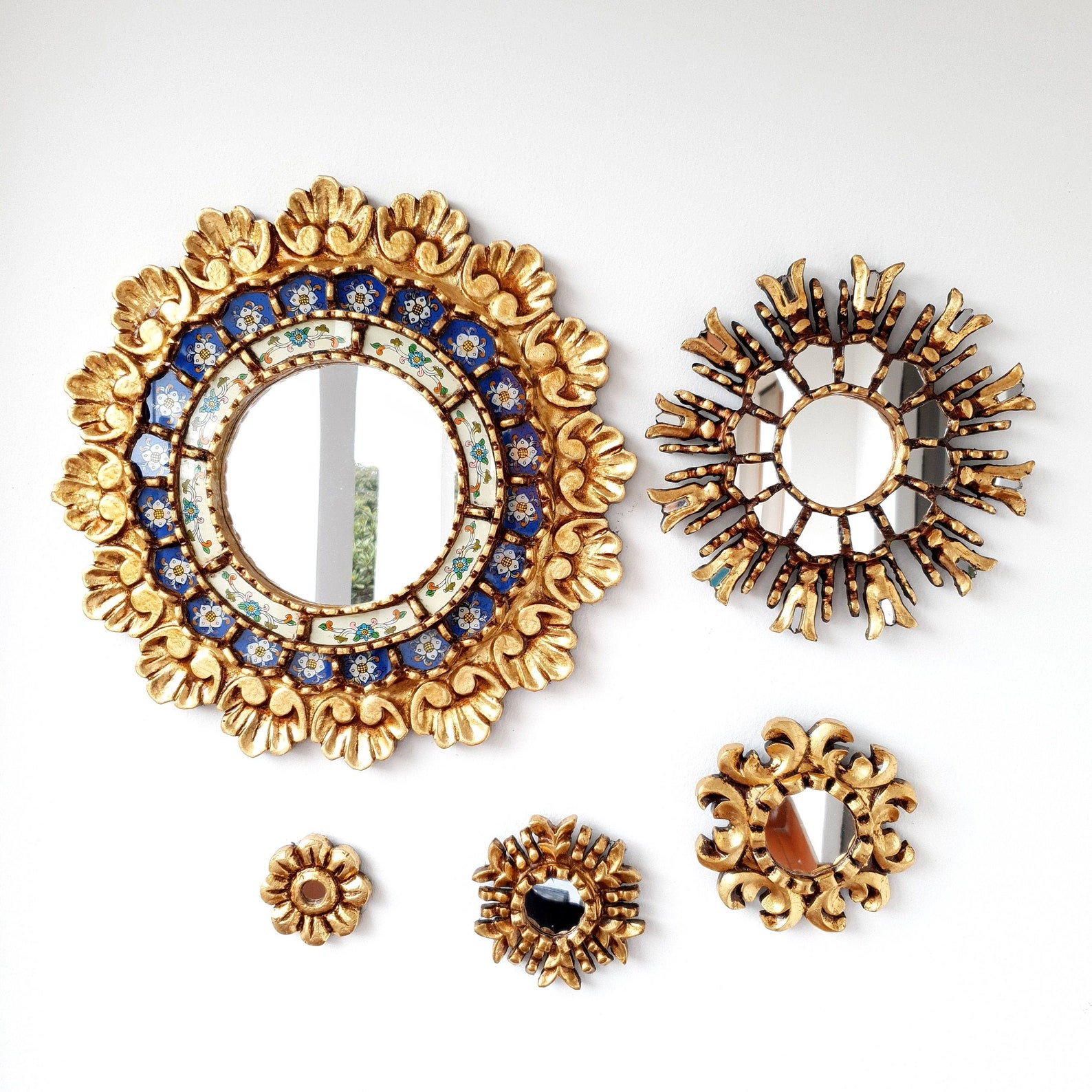 Peruvian Mirrors blue Acoustic Shell Interior - Etsy