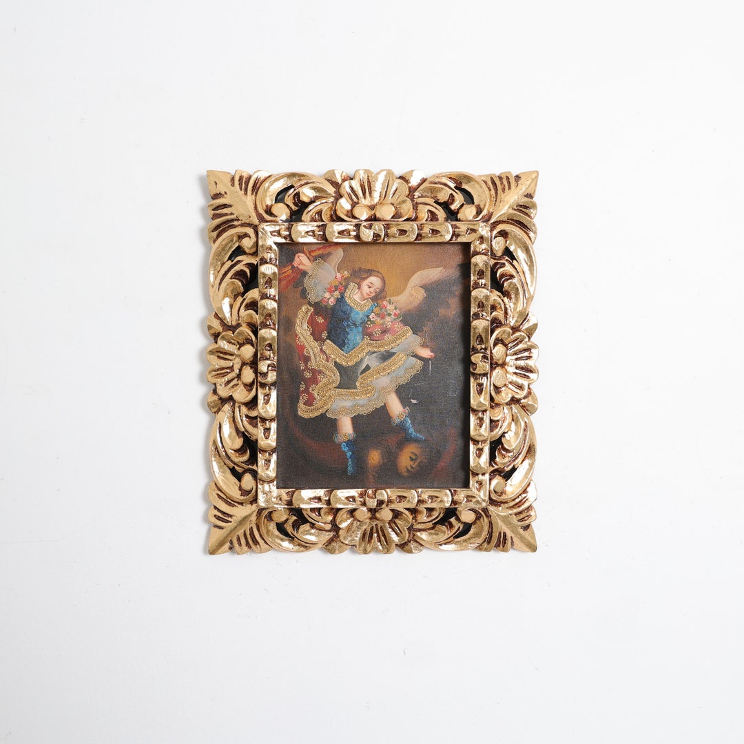 Cuzco Painting With Frame archangel Gabriel - Etsy