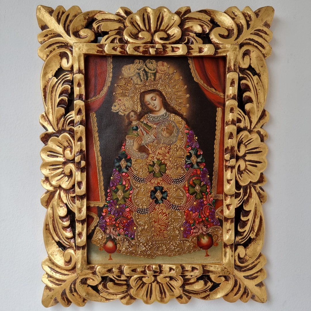 Cusco Painting With Frame "virgin of the Rosary" - Religious Art ...