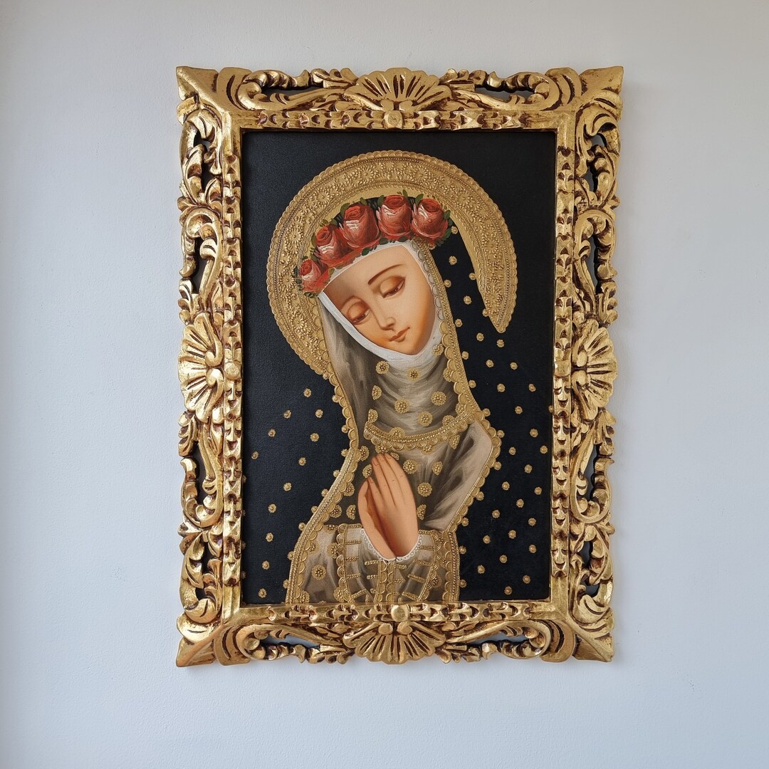 Cuzco Painting With Frame santa Rosa De Lima Religious Art Interior ...