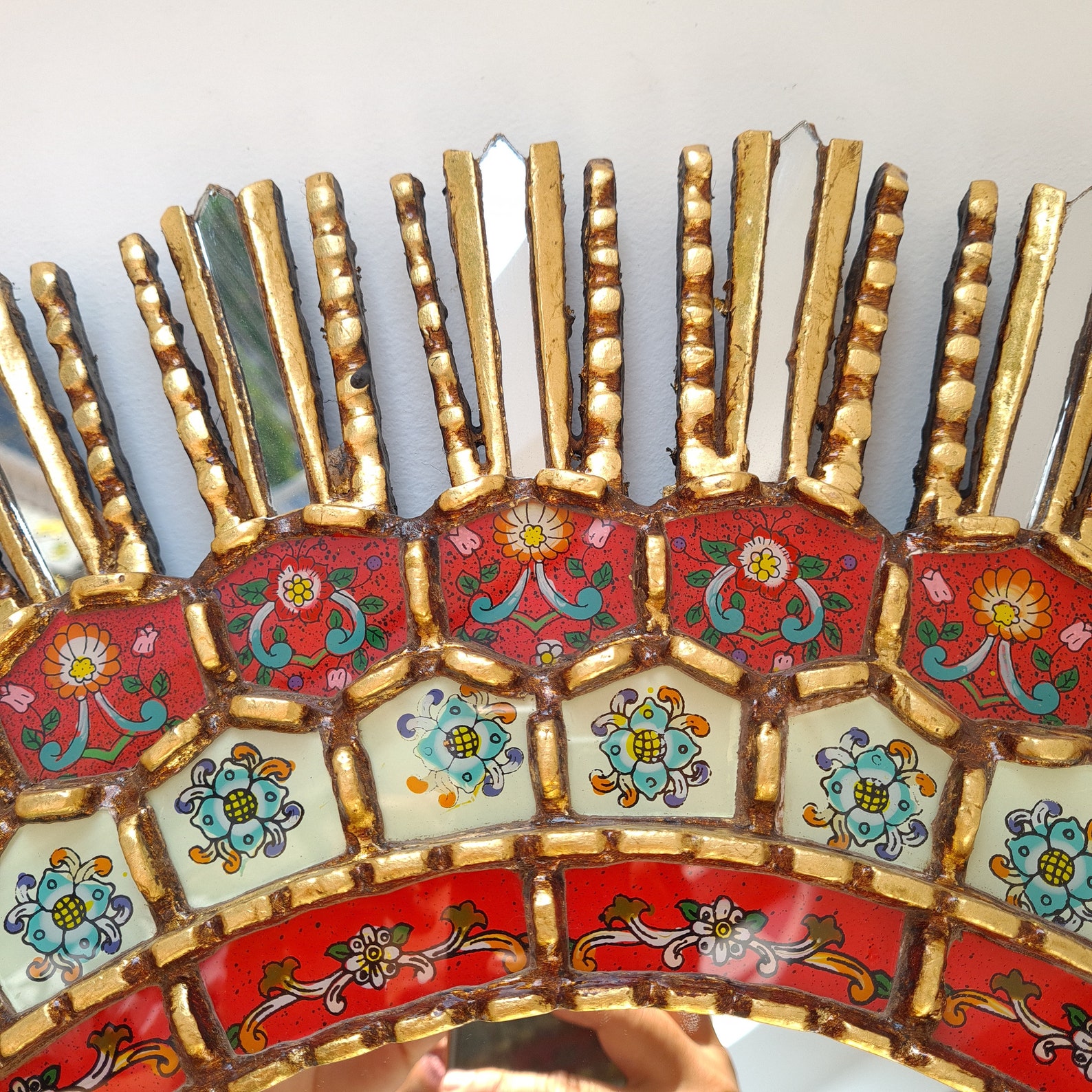 Peruvian Mirrors "lima Fino 78 Cm Red" - Interior Decoration - Wall ...