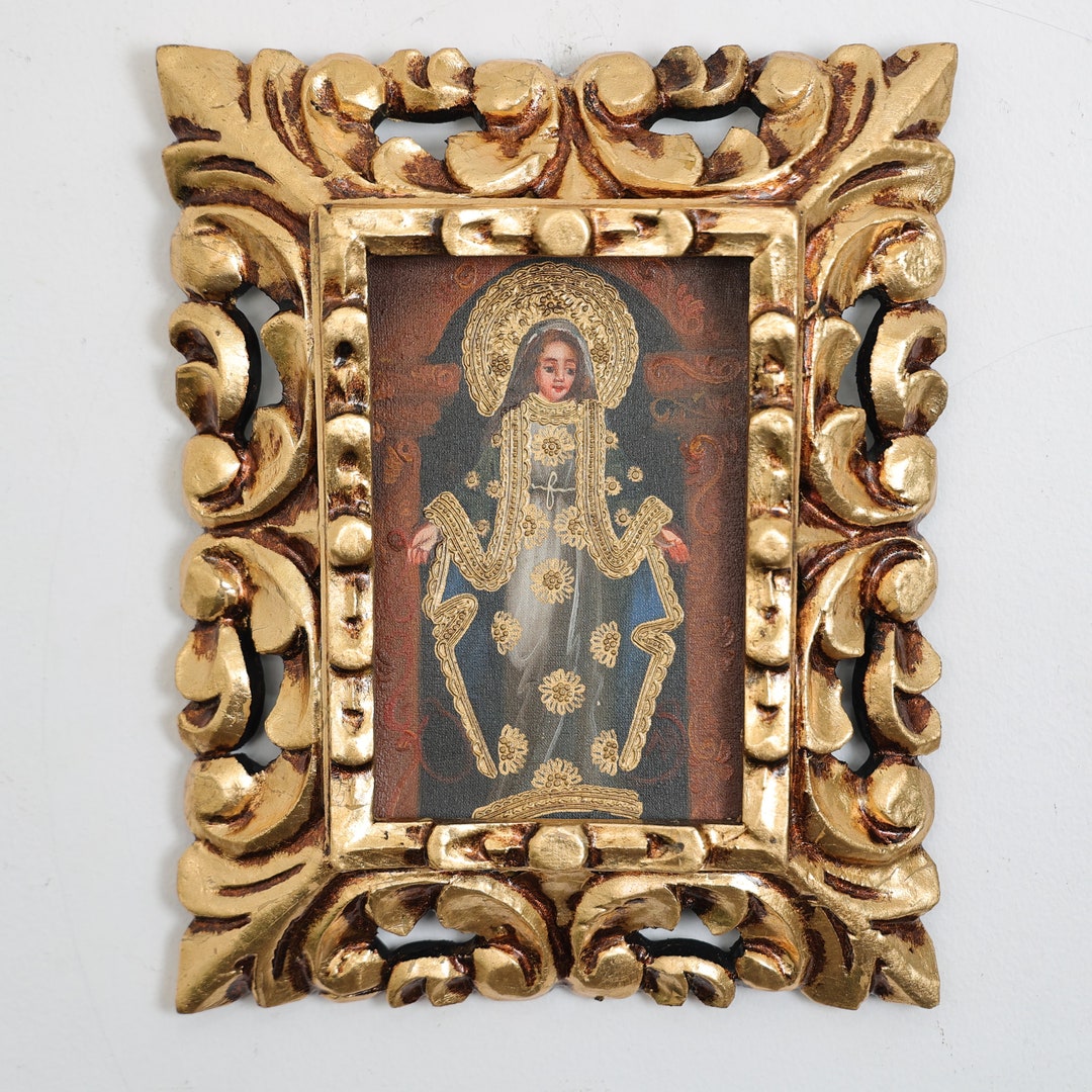 Cuzco Painting With Frame "miraculous Medal" - Interior Decoration ...