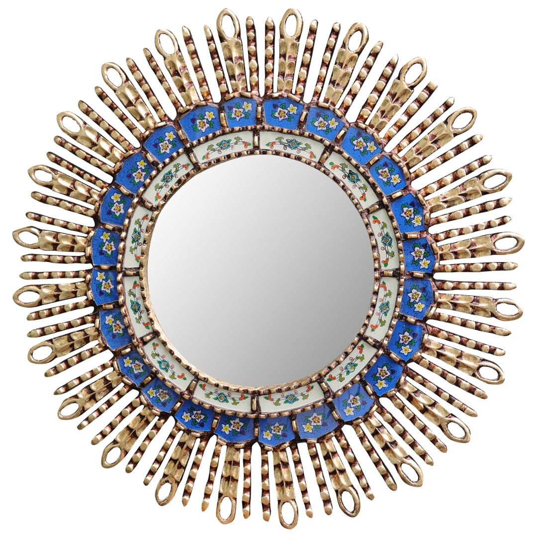 Peruvian Mirrors blue Eye 60cm Wall Mirror Home Decoration Decorative ...