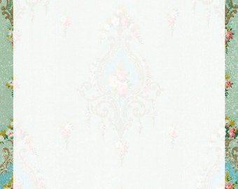 Aqua Rose PRINTABLE Stationery: Set 3 | Writing Paper | Book Endpaper ...
