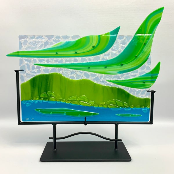 Fused Glass Northern Lights - Etsy