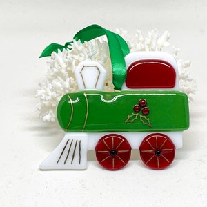 Christmas Ornament – Red, White and Green Christmas Train - Etsy Canada