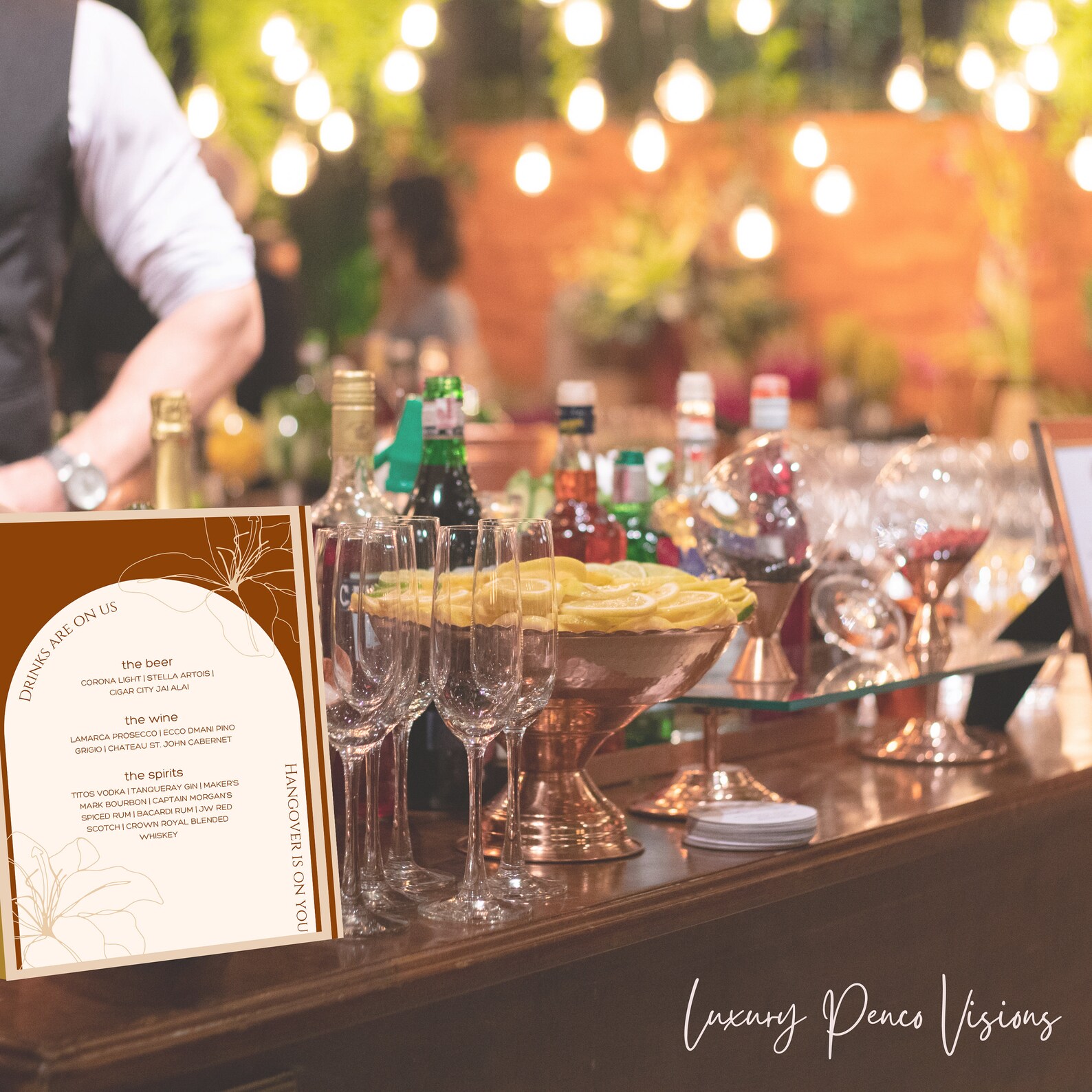Wedding Bar Menu, Bar Menu Template, Cocktail Menu, Printable Sign ...