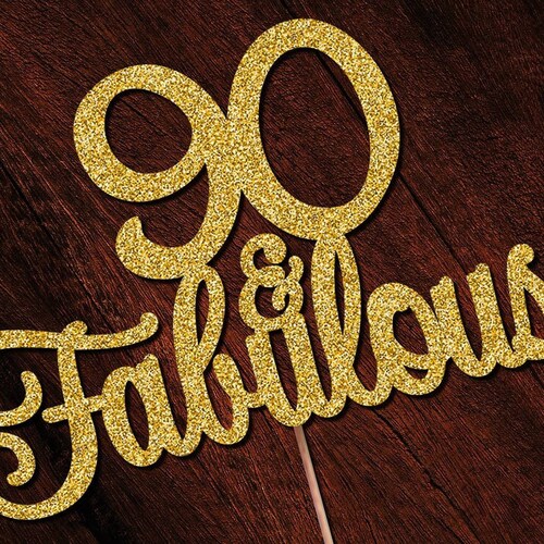 Personalised Custom 90th Birthday Cake Topper Party - Etsy