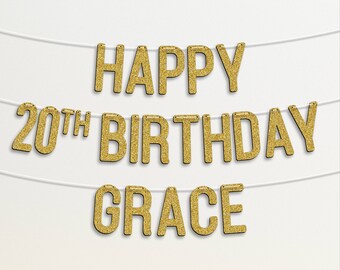 20th Birthday Banner | Etsy