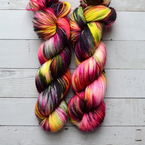 Hand Dyed Yarn Dk Weight Yarn Dk Yarn 100% Superwash | Etsy