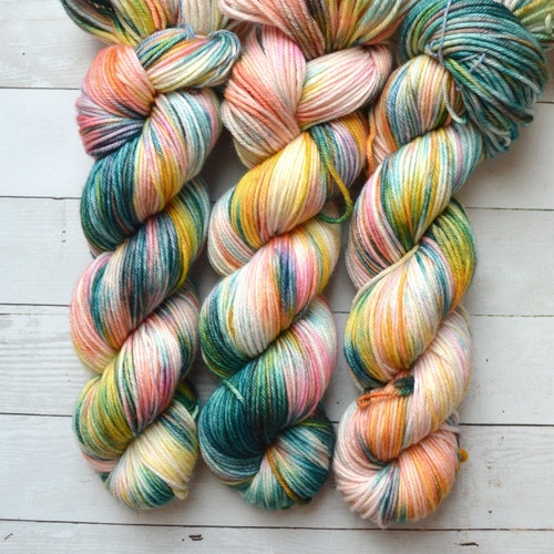 Hand Dyed Yarn Dk Weight Yarn Dk Yarn 100% Superwash | Etsy