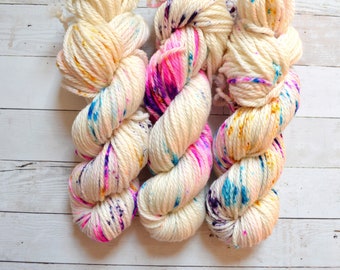 Hand Dyed Yarn Bulky Weight Yarn Speckled Yarn Bulky Yarn Speckles ...