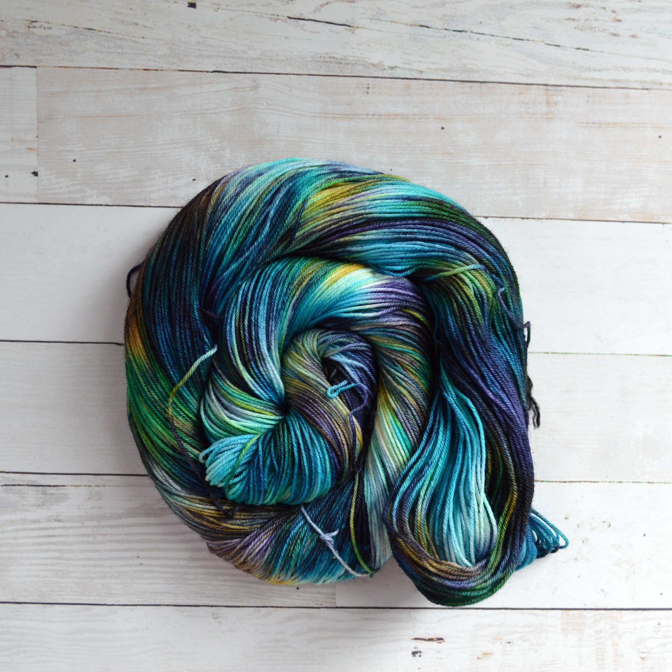 Hand dyed yarn fingering weight yarn Yarn Superwash | Etsy