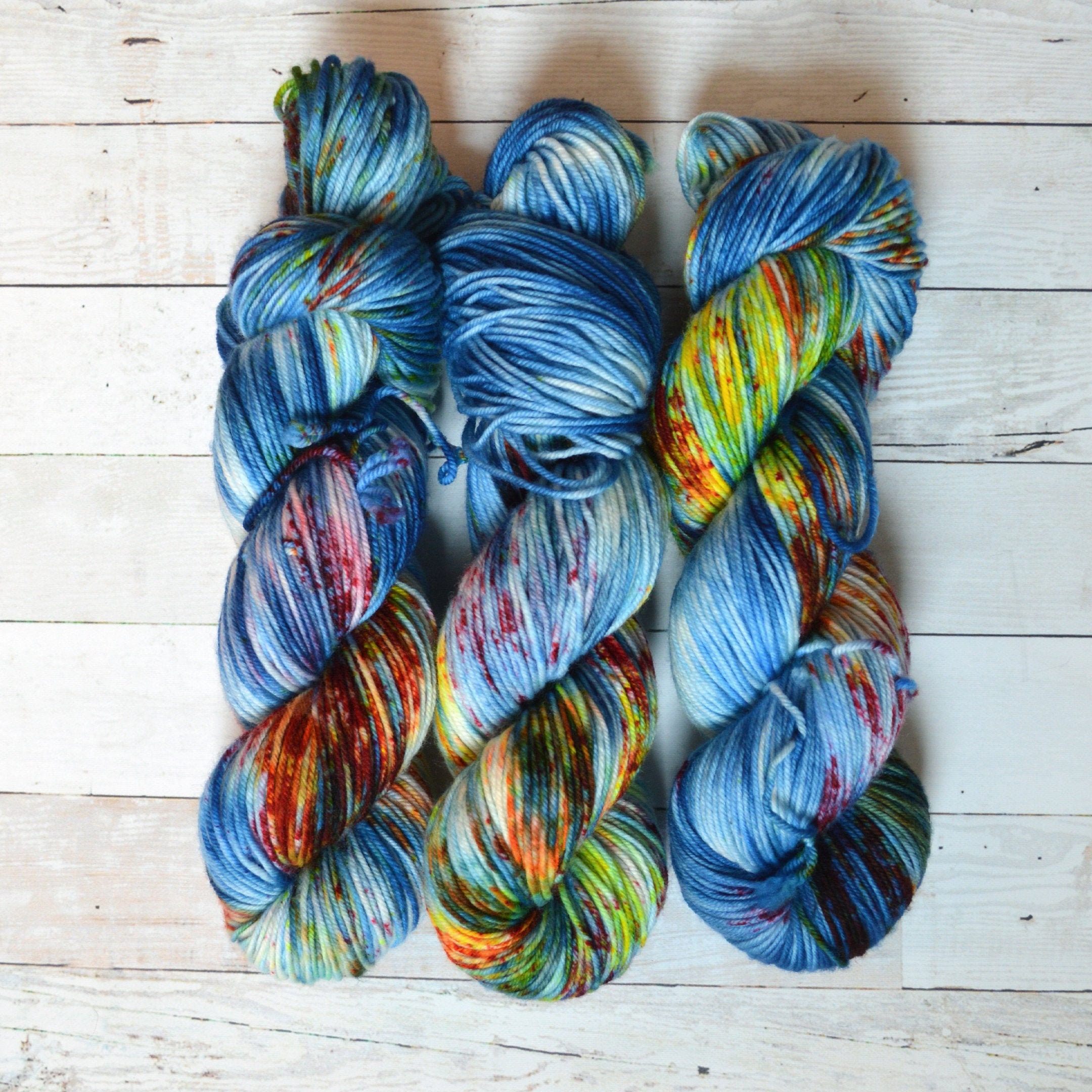 Hand dyed yarn dk weight yarn dk yarn 100% Superwash | Etsy