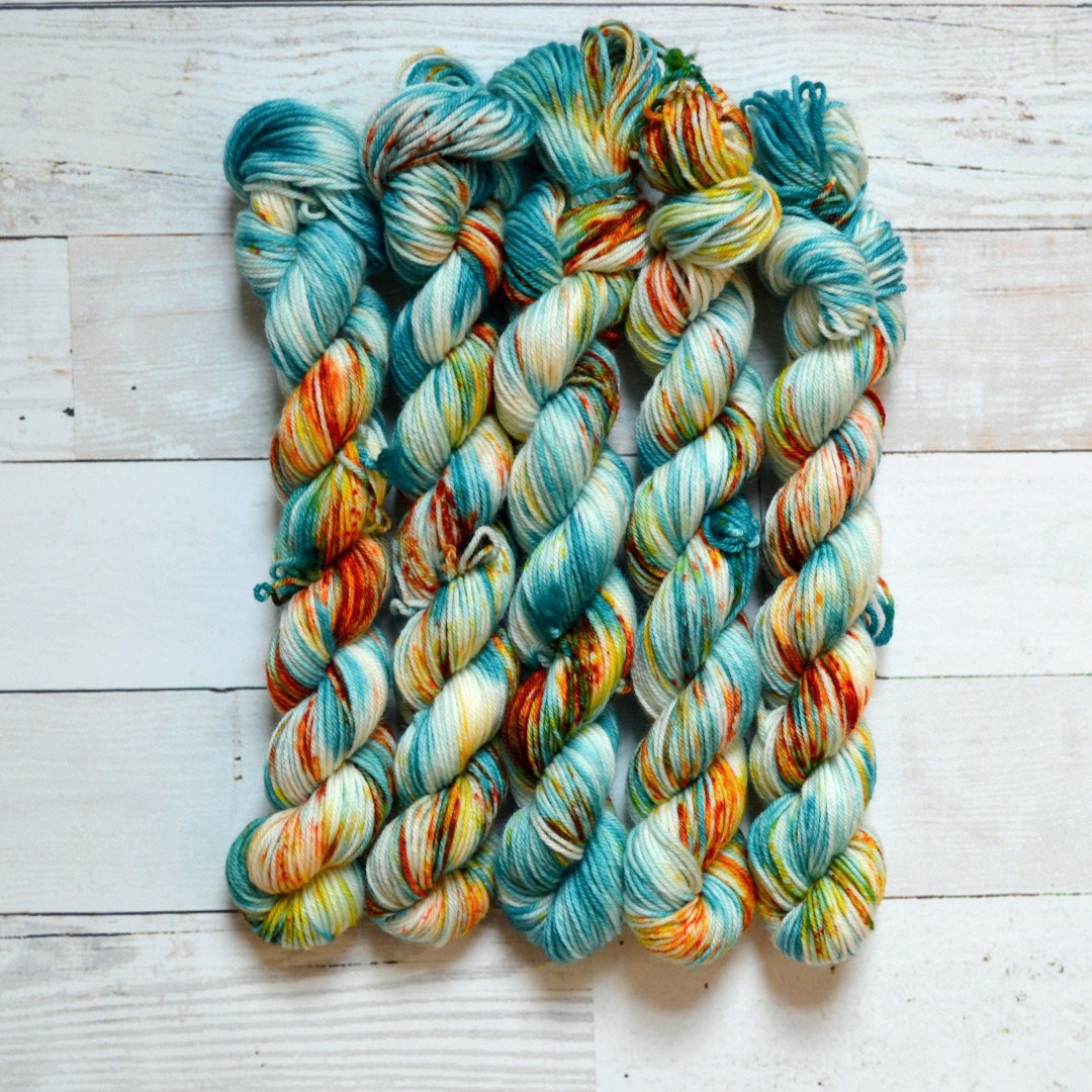 Hand Dyed Yarn | Mini Skein | Fingering Weight | Yarn | Superwash ...