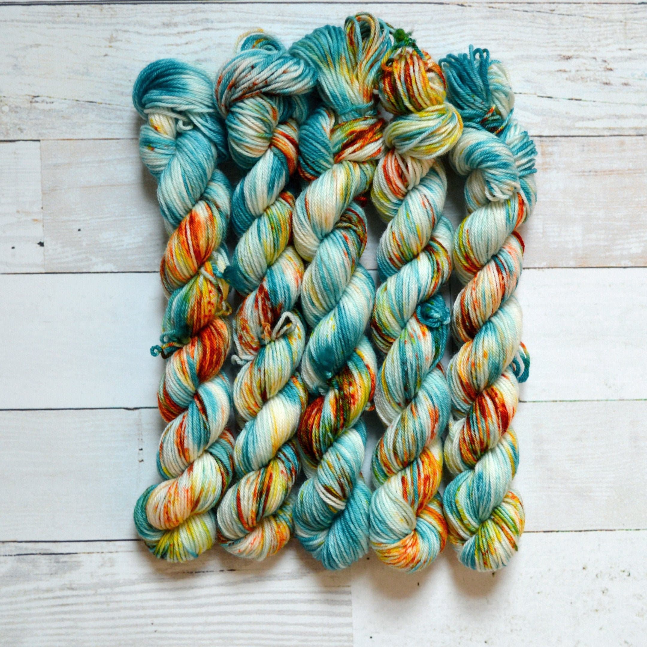 Hand Dyed Yarn Mini Skein Fingering Weight Yarn - Etsy