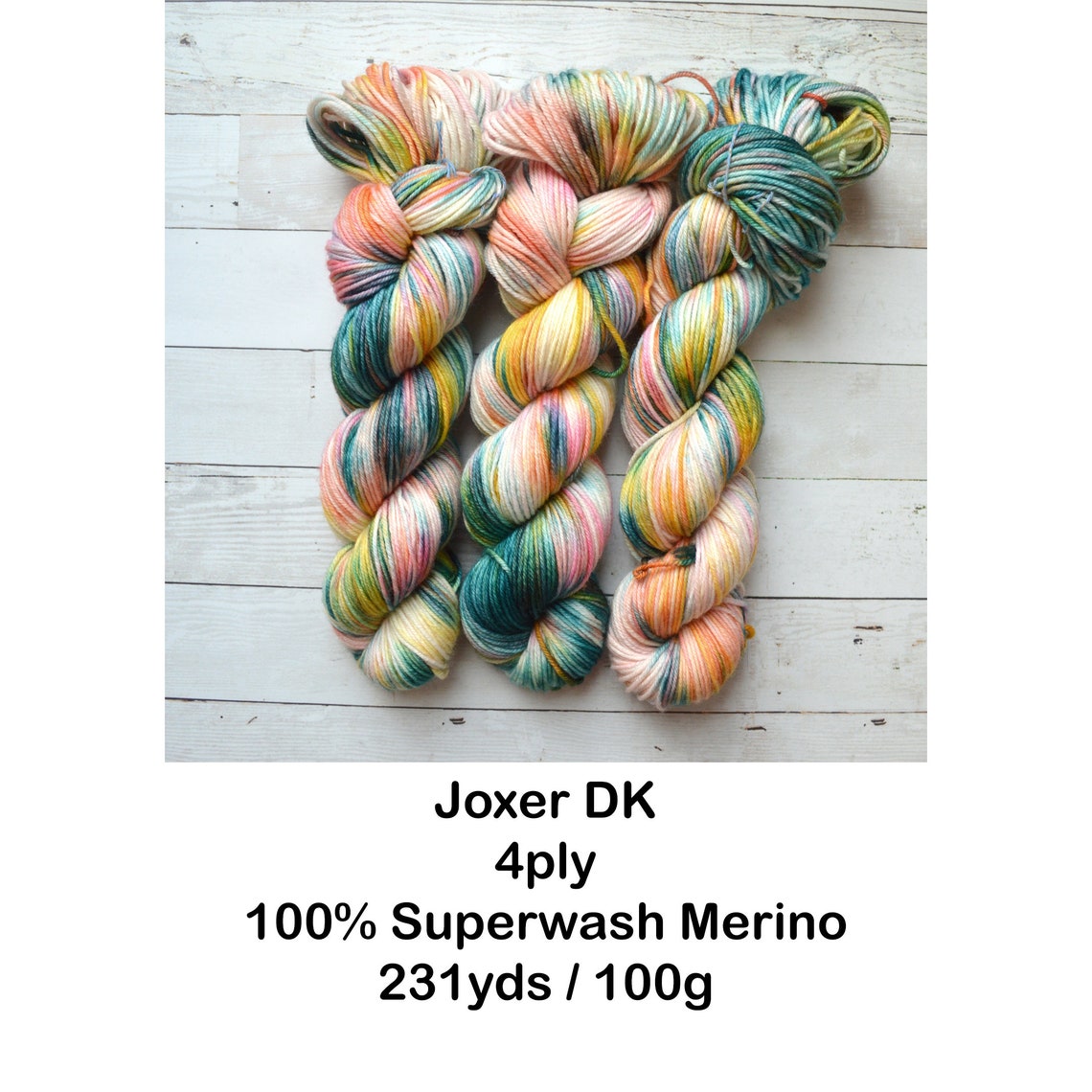 Hand Dyed DK Weight Yarn | 100% Superwash Merino Wool, Summer Time - Etsy