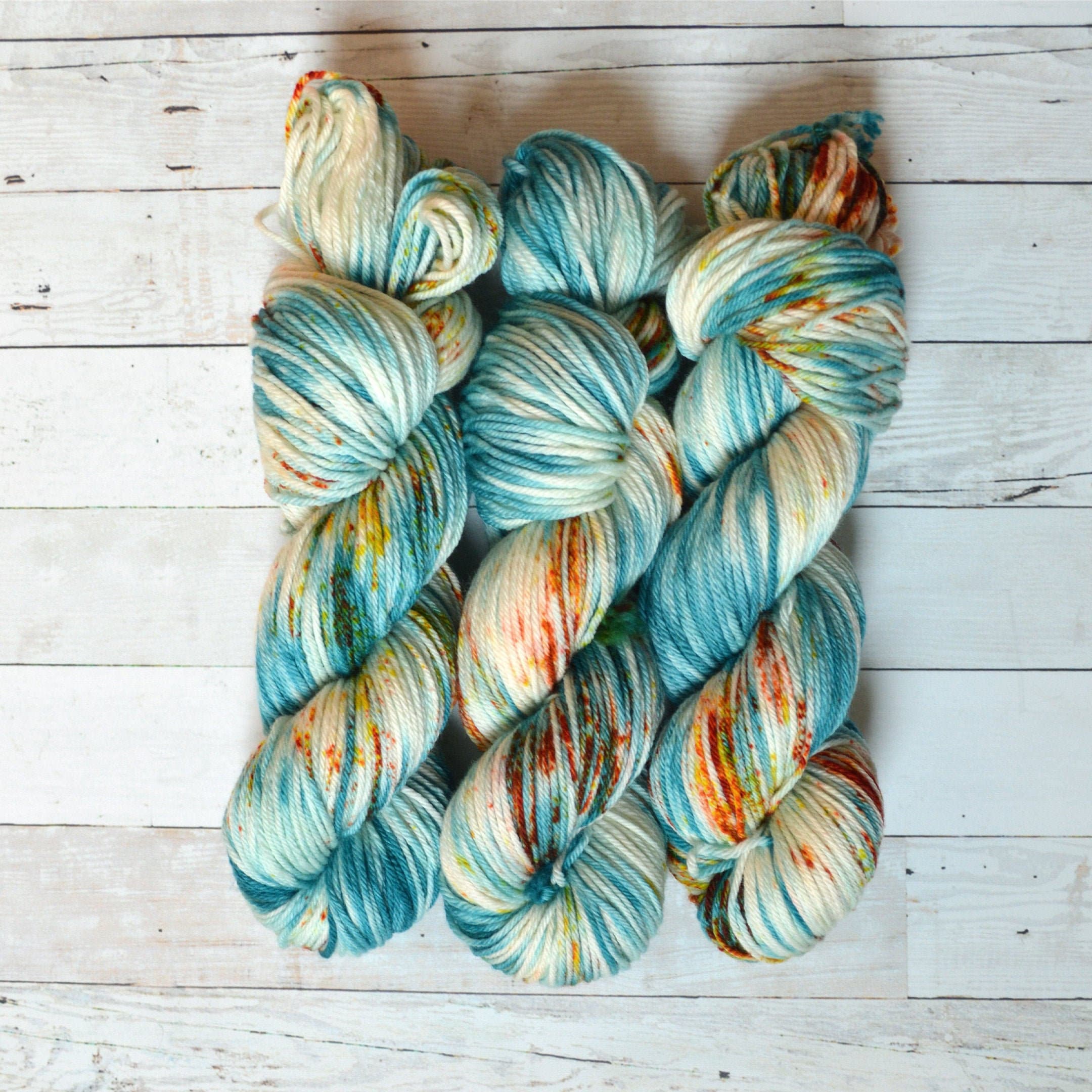 Hand Dyed Yarn Worsted Weight Yarn Speckled Yarn Worsted - Etsy