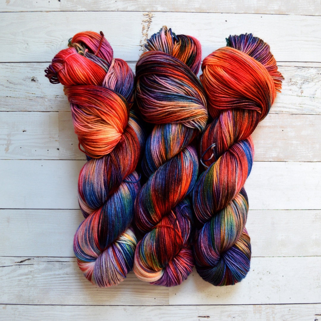 Hand Dyed Yarn | Fingering Weight Yarn | Yarn | Superwash | Speckled ...