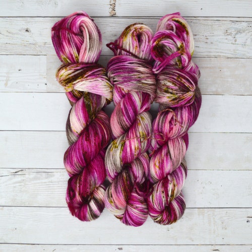 Hand Dyed Yarn Worsted Weight Yarn Speckled Yarn Worsted - Etsy