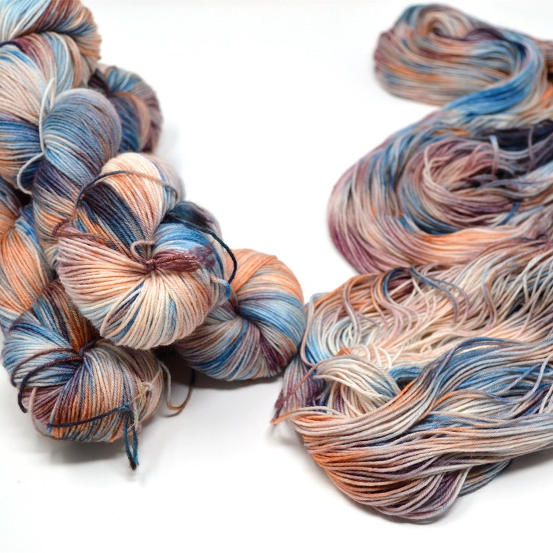 Hand dyed yarn fingering weight yarn Yarn Superwash | Etsy