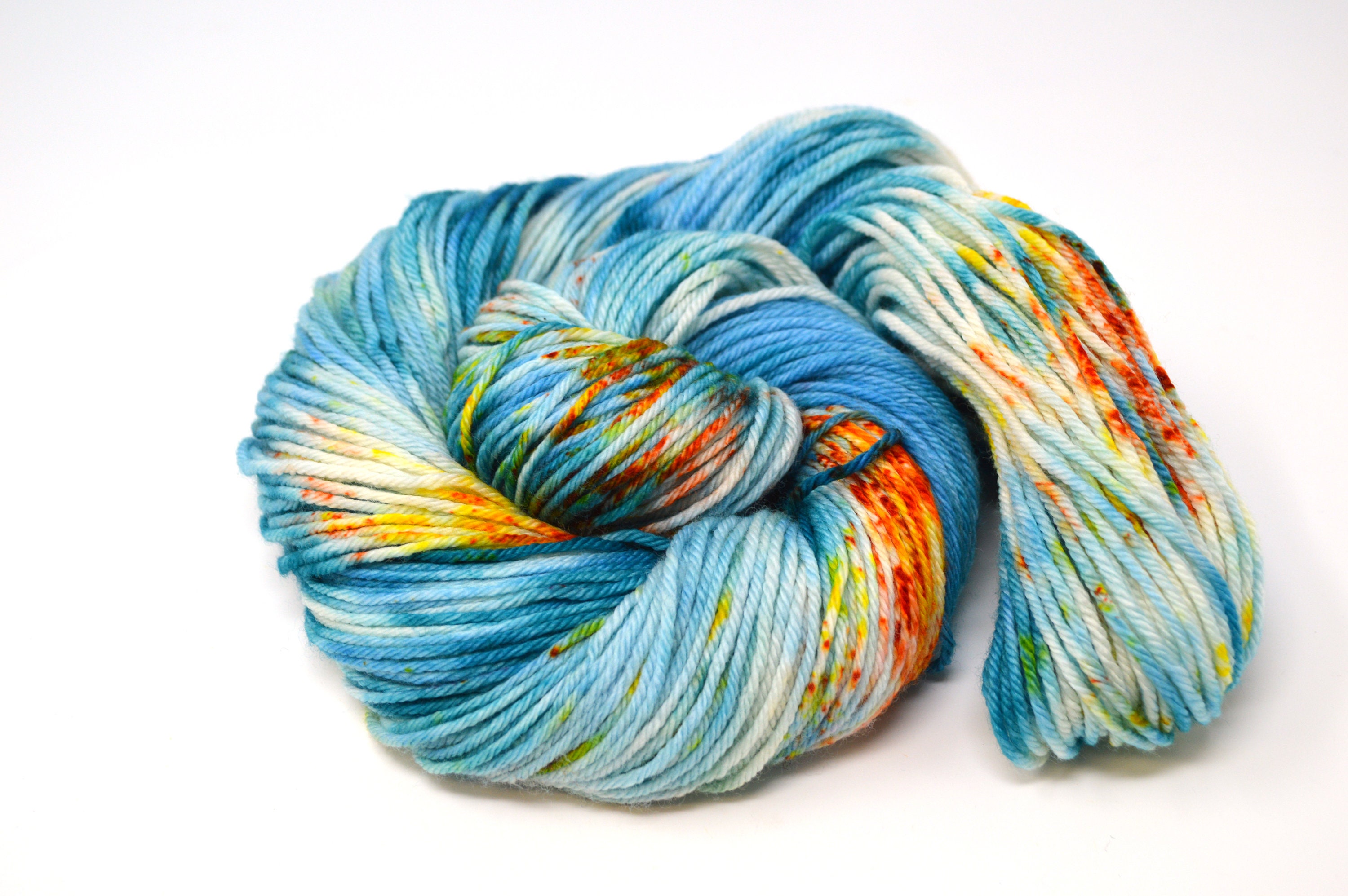 Hand Dyed Yarn Worsted Weight Yarn Speckled Yarn Worsted - Etsy