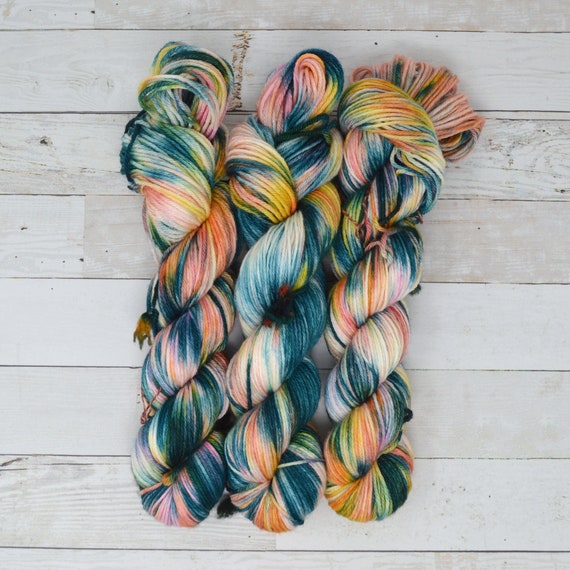 Hand Dyed Yarn Dk Weight Yarn Dk Yarn 100% Superwash - Etsy