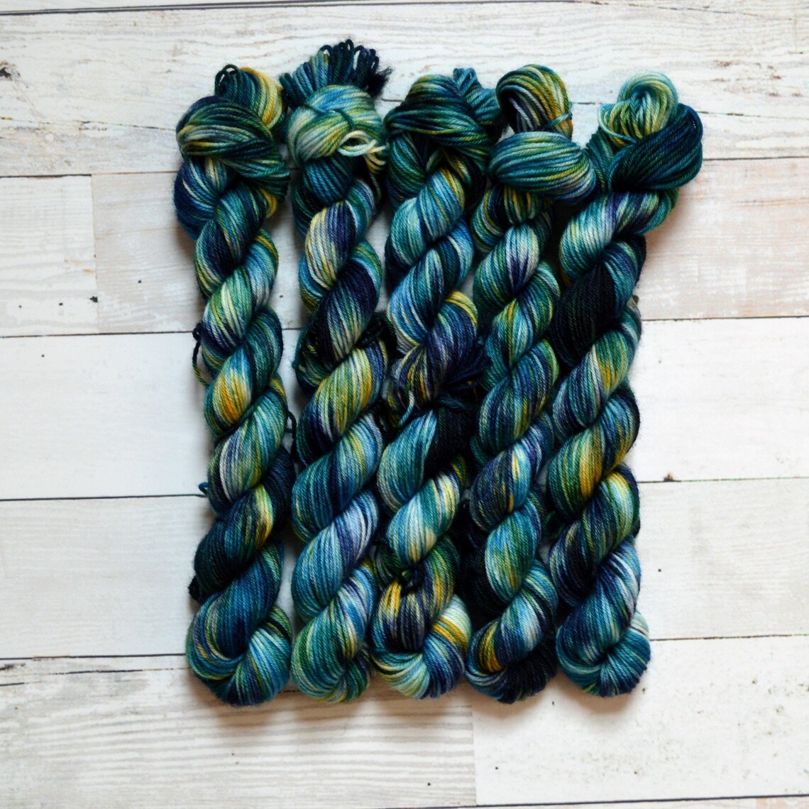 Hand Dyed Yarn Mini Skein Fingering Weight Yarn - Etsy