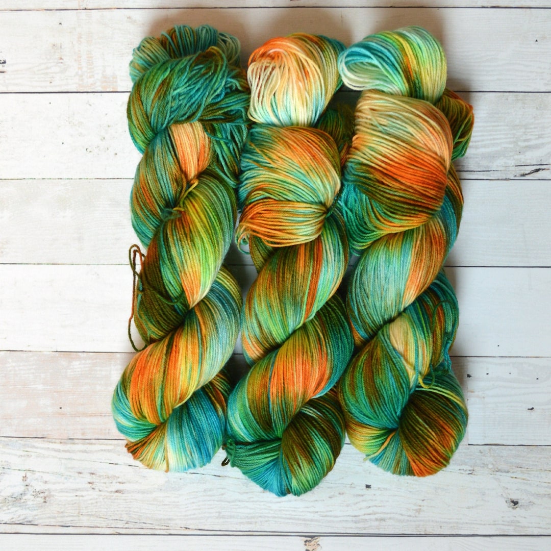 Hand Dyed Yarn | Fingering Weight Yarn | Yarn | Superwash | Multi ...
