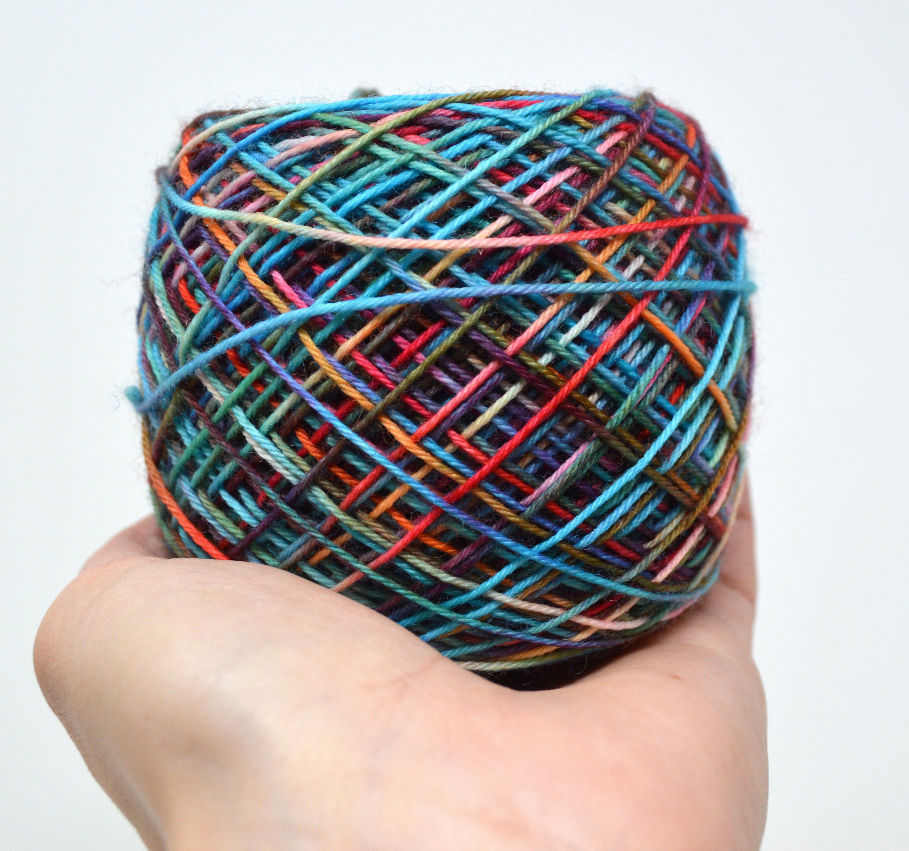 Hand Dyed Yarn | Fingering Weight Yarn | Superwash | Multi Colored ...