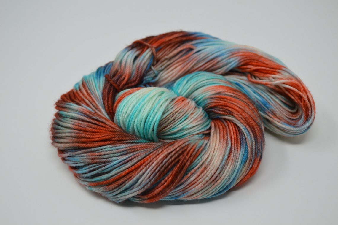 Hand Dyed DK Weight Yarn | 100% Superwash Merino Wool, Arizona Sky - Etsy