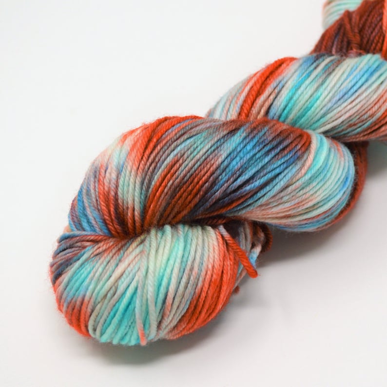 Hand Dyed Yarn Dk Weight Yarn Dk Yarn 100% Superwash - Etsy