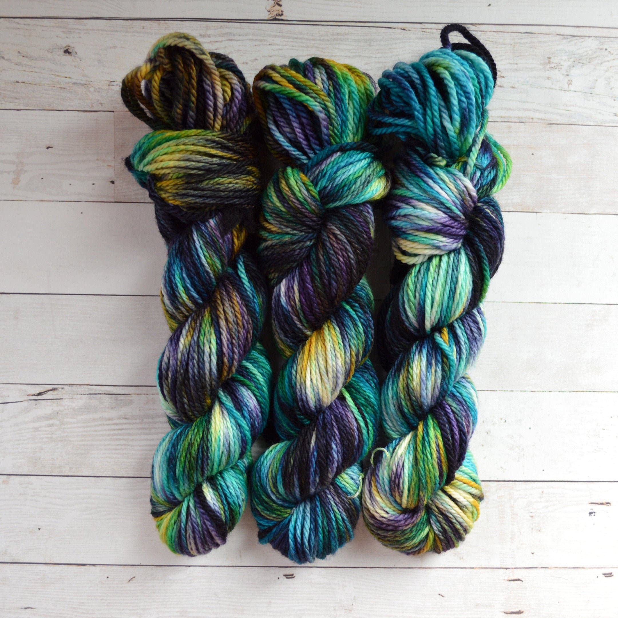 Hand Dyed Yarn Bulky Weight Yarn Bulky Yarn Variegated - Etsy