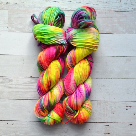 Hand Dyed Yarn Dk Weight Yarn Dk Yarn 100% Superwash | Etsy