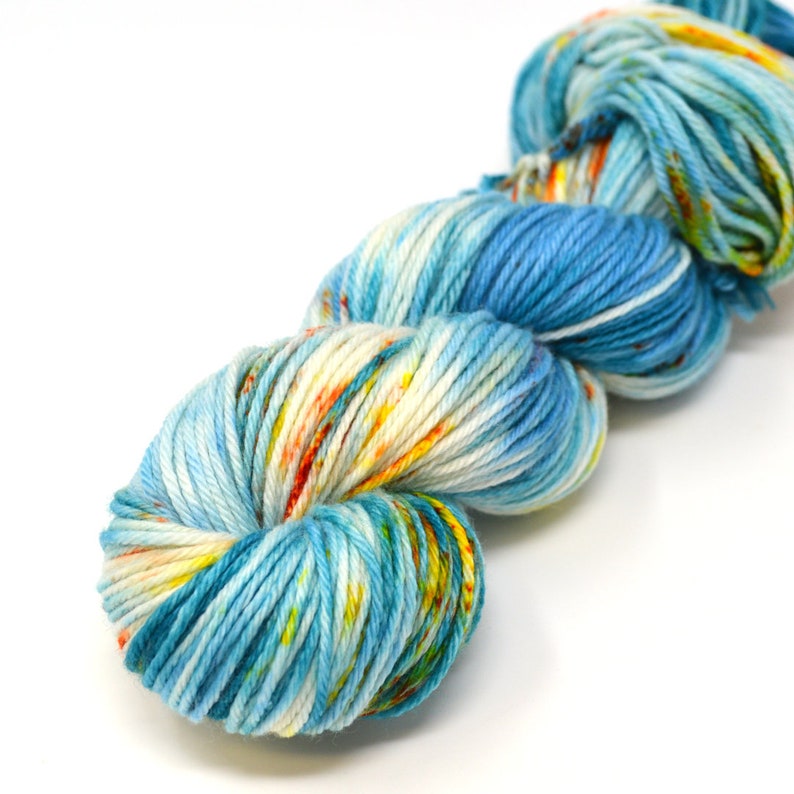 Hand Dyed Yarn Worsted Weight Yarn Speckled Yarn Worsted | Etsy