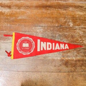 Indiana University Felt Pennant Large Vintage College Wall Decor - Etsy