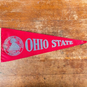 The Ohio State University Felt Pennant Vintage College Wall Decor - Etsy