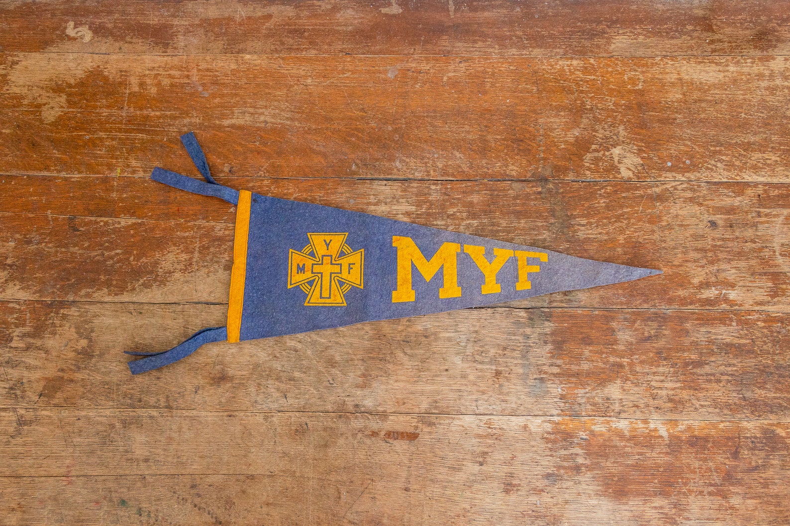 MYF Methodist Youth Fellowship Blue Felt Pennant Vintage Wall - Etsy