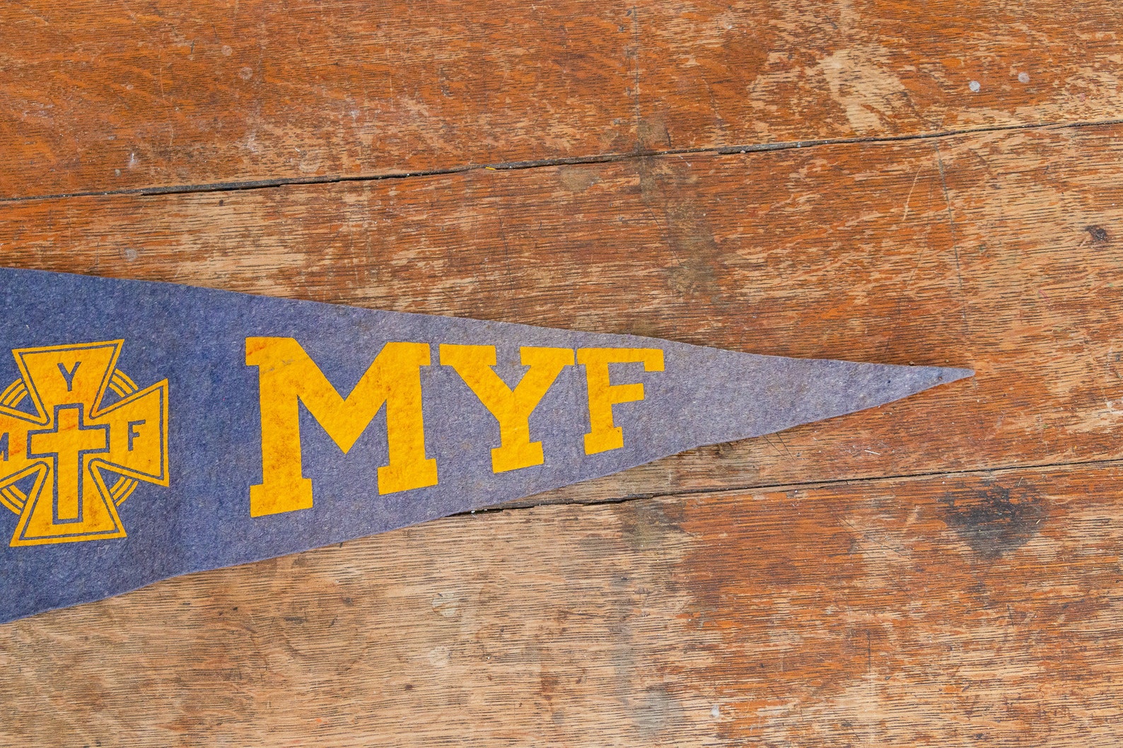 MYF Methodist Youth Fellowship Blue Felt Pennant Vintage Wall - Etsy