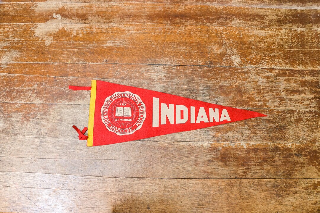 Indiana University Felt Pennant Large Vintage College Wall Decor - Etsy