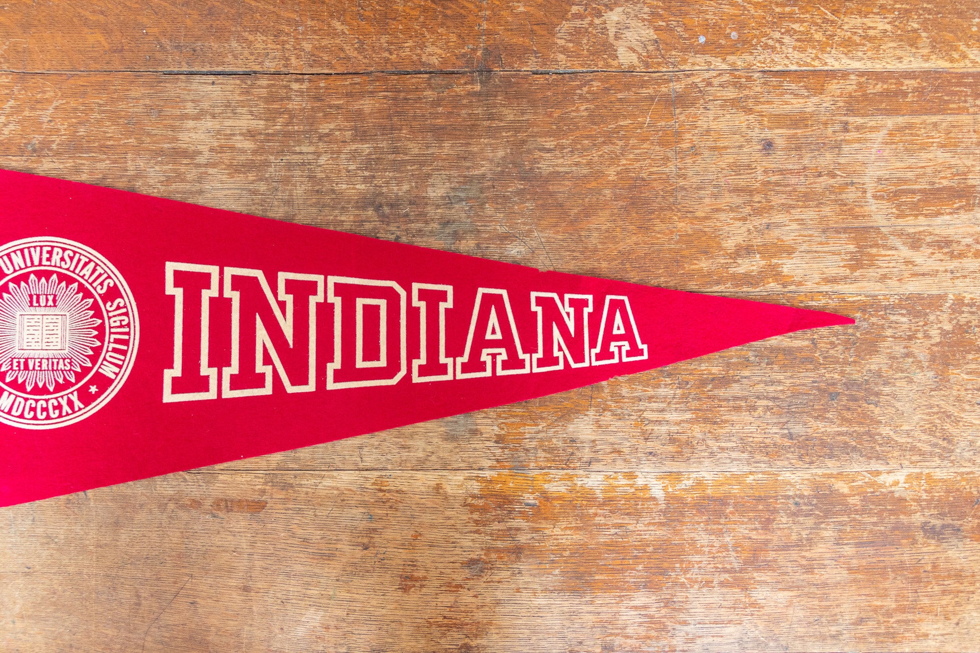 Indiana University Felt Pennant Large Vintage College Wall - Etsy