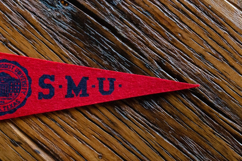 Southern Methodist University SMU Mini Felt Pennant Vintage Dorm Decor ...