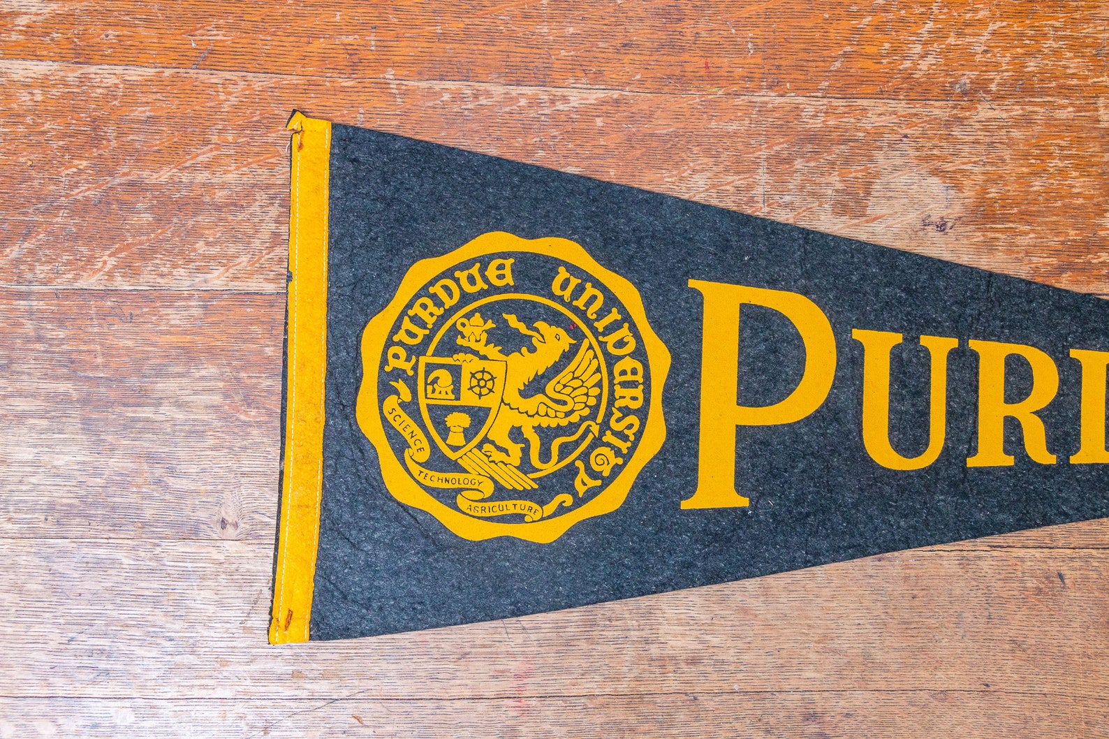 Purdue University Felt Pennant Large Vintage College Wall - Etsy Nederland