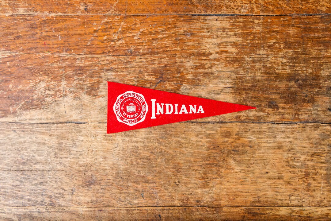 Indiana University Felt Pennant Vintage Mini College Wall Decor - Etsy