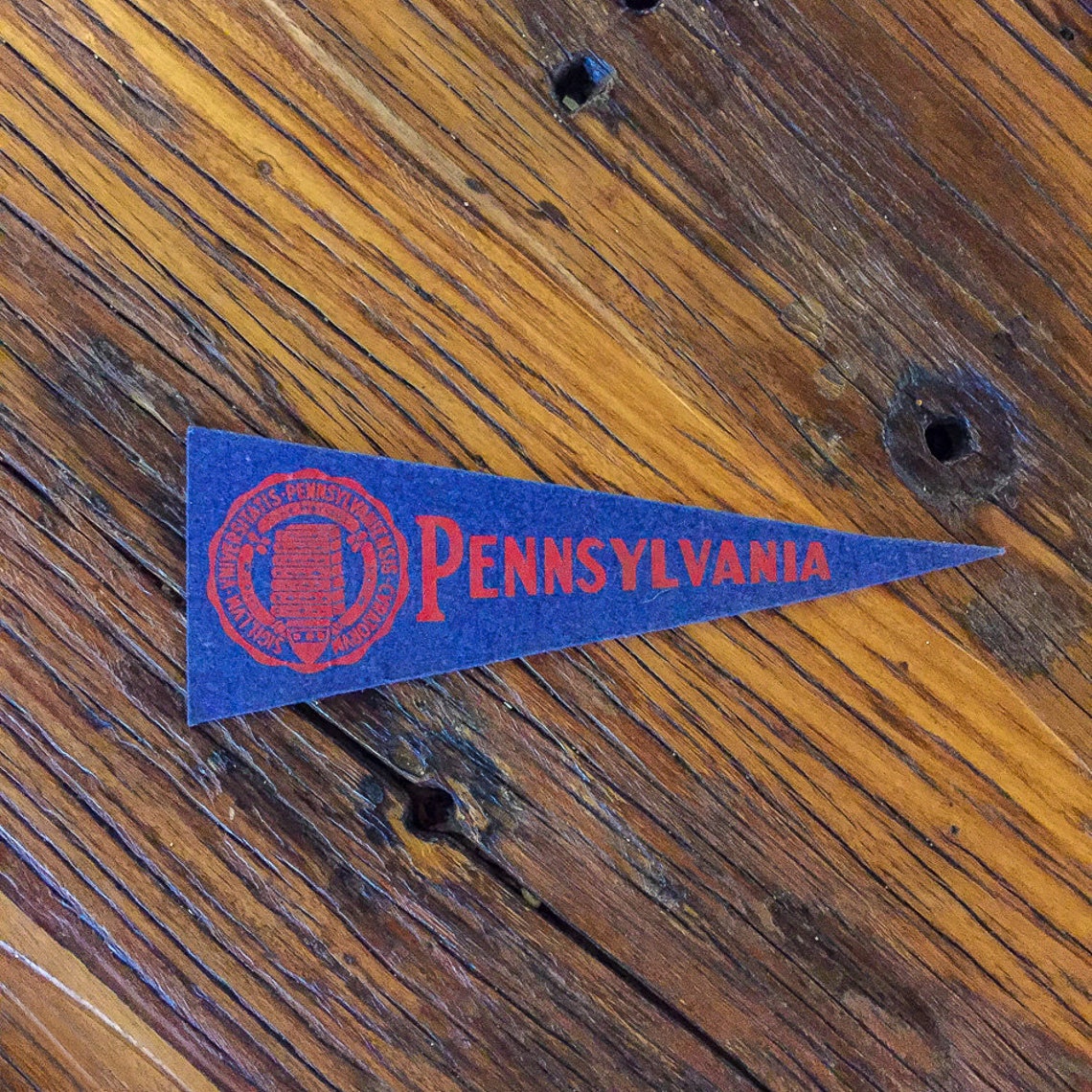 University of Pennsylvania Mini Felt Pennant Vintage College - Etsy