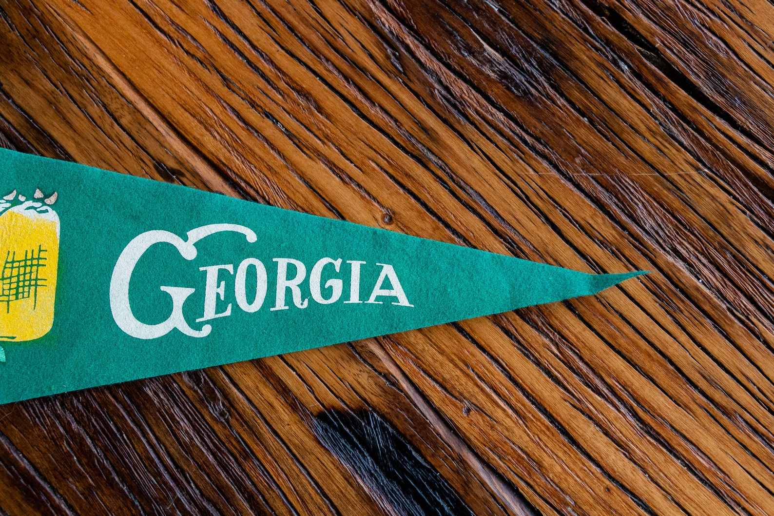 Georgia State Green Felt Pennant Vintage Wall Decor | Etsy
