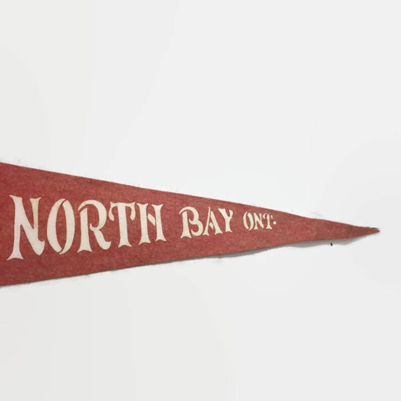 North Bay Ontario Native American Felt Pennant Vintage Wall | Etsy