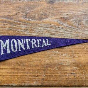 Montreal Quebec Canada Vintage Blue Felt Pennant - Etsy