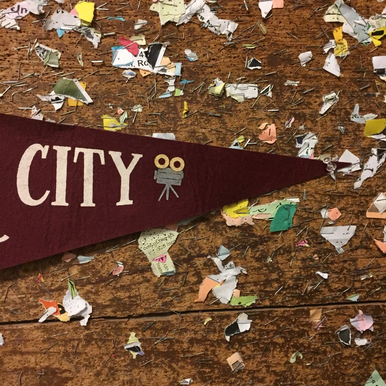 Universal Studios Maroon Felt Pennant Vintage Universal City - Etsy