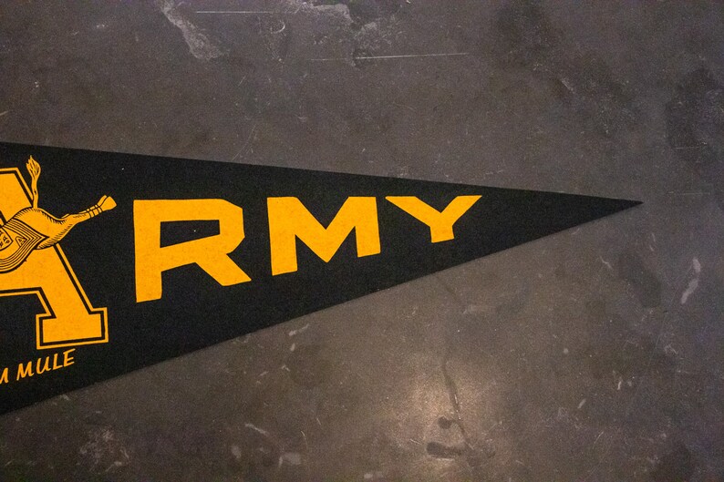 West Point Army Mule Mascot Vintage Black Felt Sports Pennant - Etsy